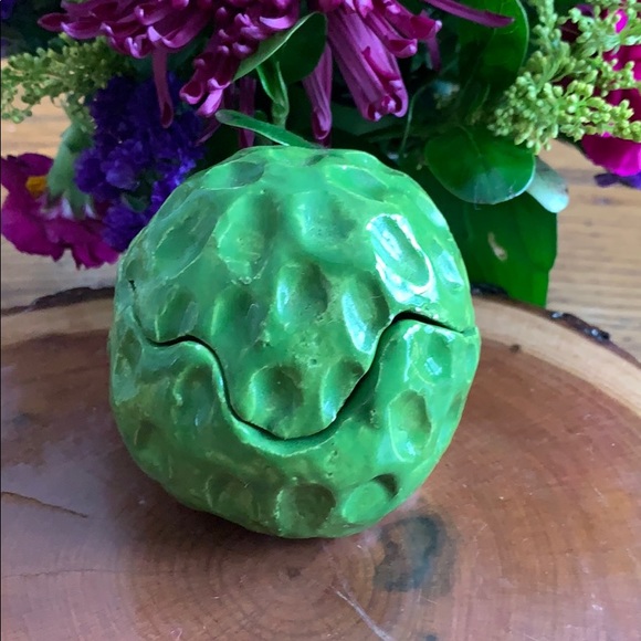 Accents | Ceramic Sphere Round Trinket Box Handcrafted New | Poshmark